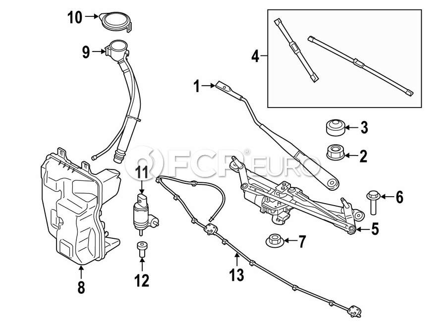BMW Windshield Washer Nozzle - Genuine BMW 61667350651 | FCP Euro