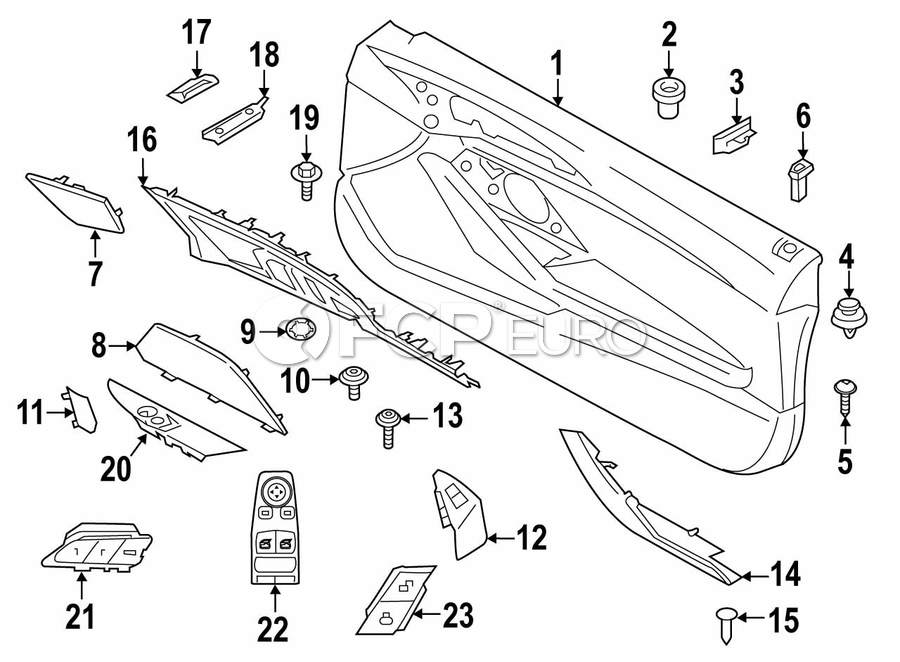 BMW Interior Door Pull Handle - Genuine BMW 51418094751 | FCP Euro