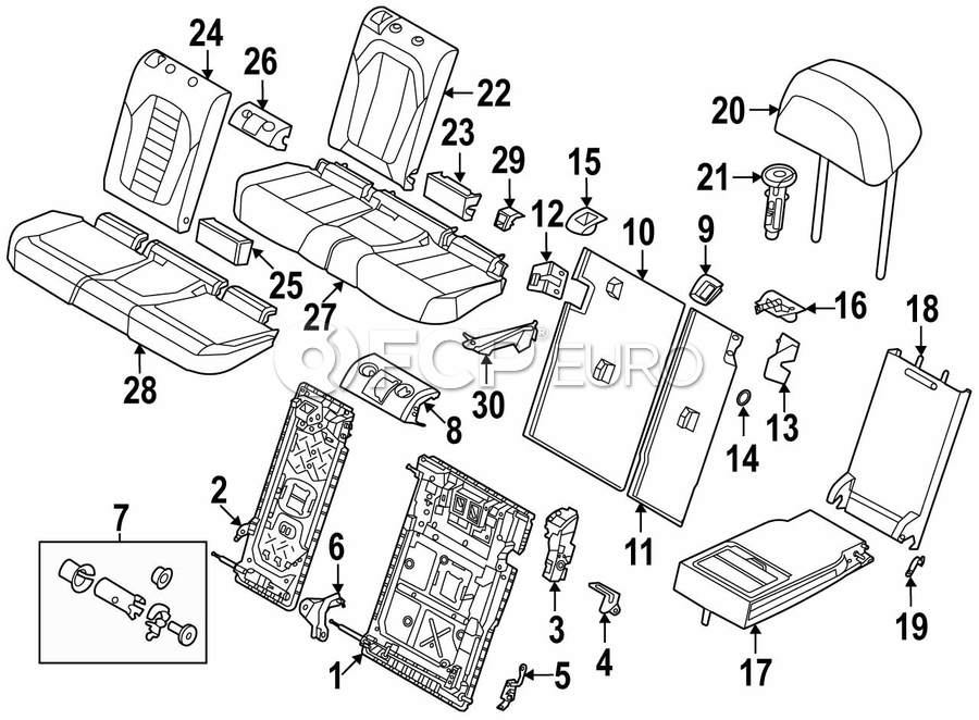 BMW Seat Armrest - Genuine BMW 52207499798 | FCP Euro