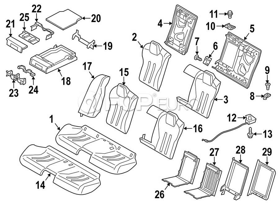 BMW Seat Armrest - Genuine BMW 52207278005 | FCP Euro