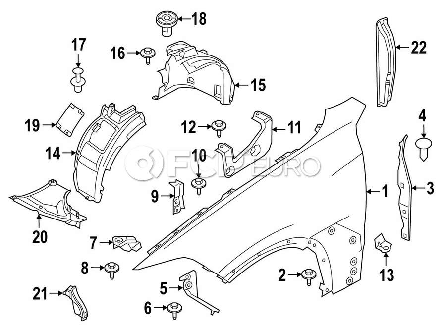 BMW Fender Liner Extension - Genuine BMW 51757453929 | FCP Euro