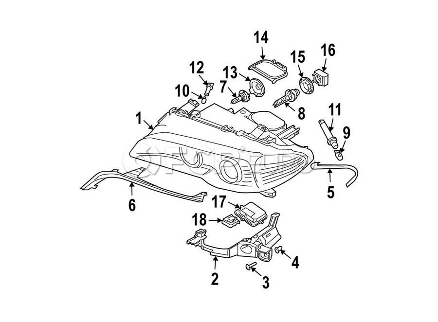 BMW Headlight - Genuine BMW 63126920605 | FCP Euro
