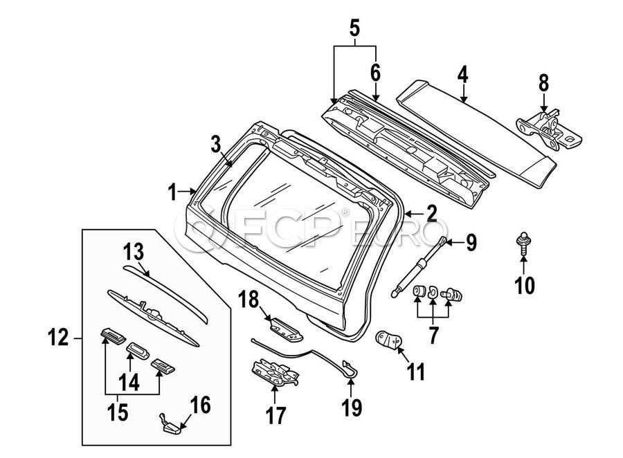 BMW Trunk Seal Rear (X5 E53) - Genuine BMW 51718403231 | FCP Euro