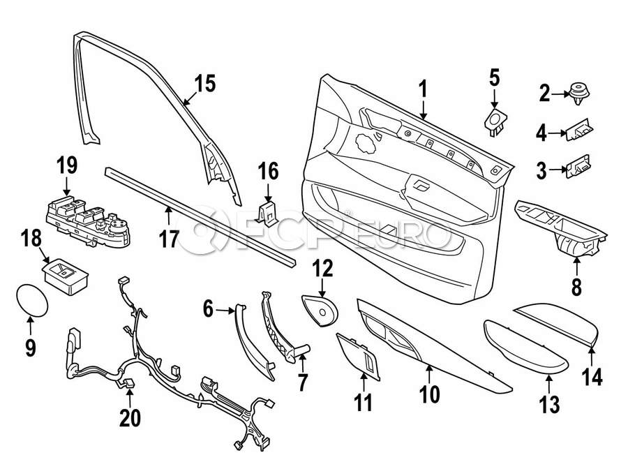 BMW Door Wiring Harness Rear - Genuine BMW 61129323481 | FCP Euro