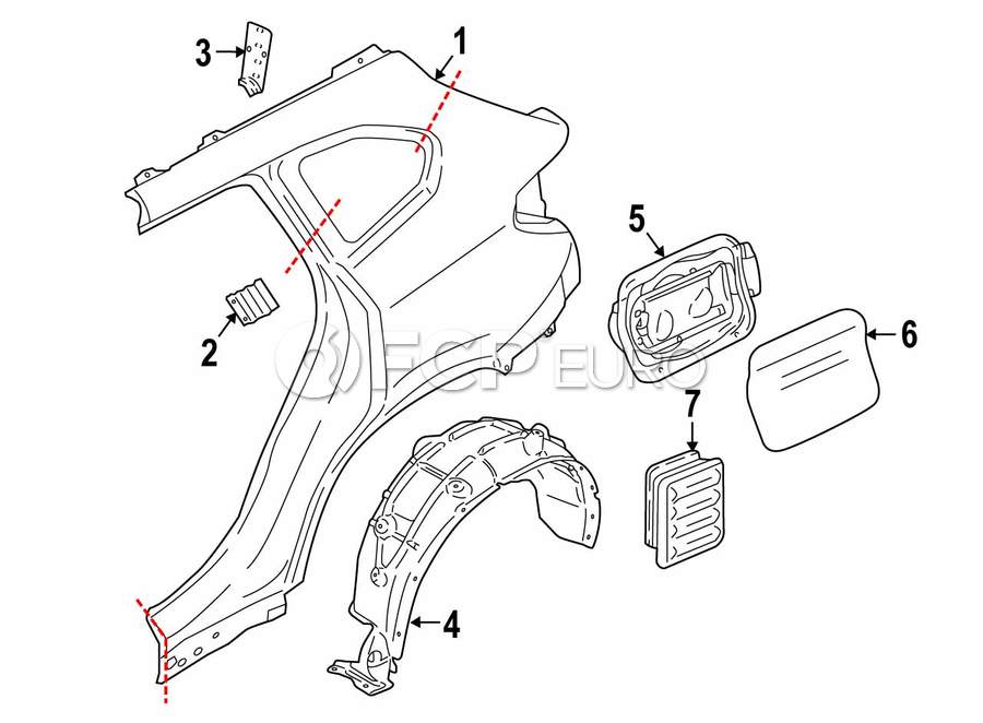 BMW Fuel Filler Housing - Genuine BMW 51177359171 | FCP Euro