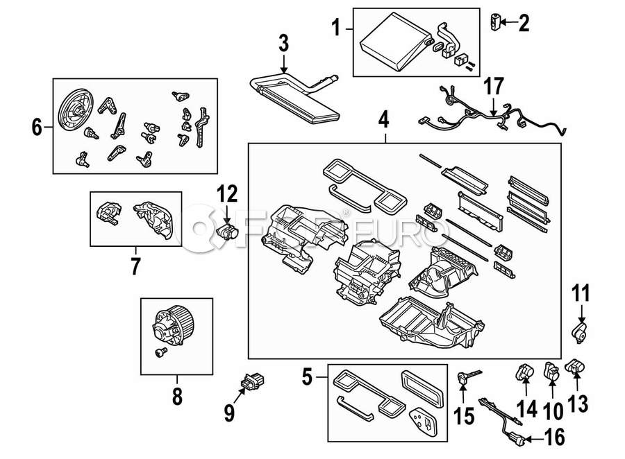 BMW Actuator Fresh Air Recirc. - Genuine BMW 64116930322 | FCP Euro