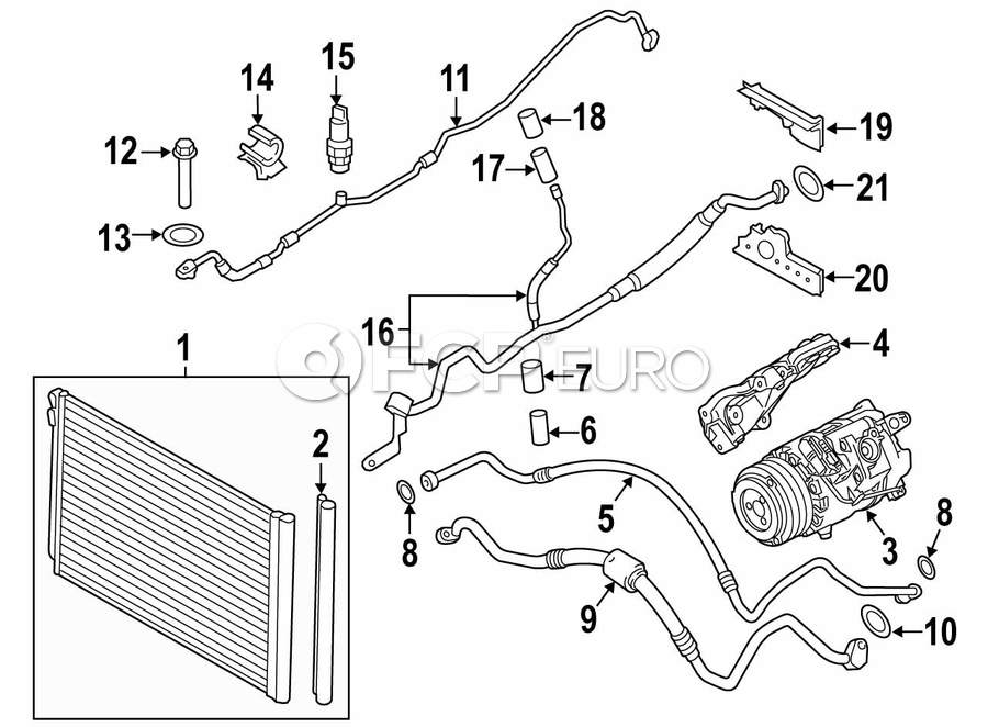 BMW A/C Refrigerant Hose - Genuine BMW 64539120003 | FCP Euro