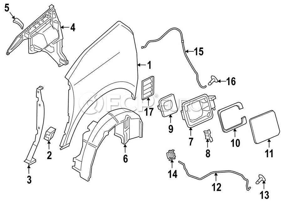 BMW Hybrid Charging Port Door Release Switch - Genuine BMW 51177358324 ...