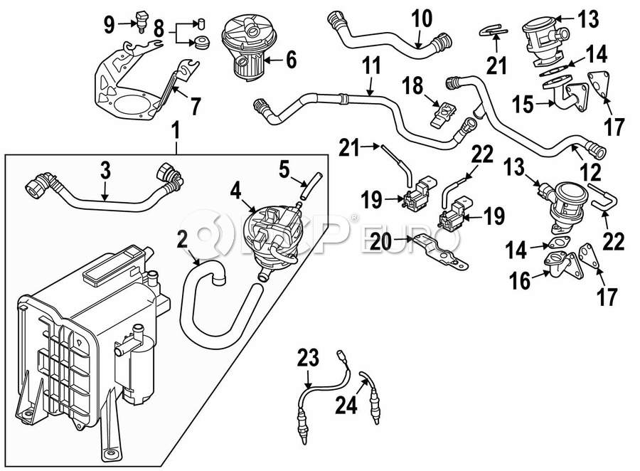 VW Audi Secondary Air Injection Pump Check Valve (Touareg Q7) - Genuine ...