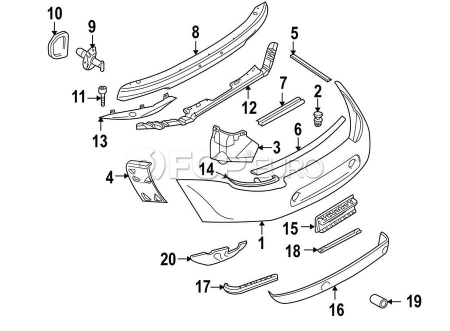 BMW Chrome Cover Rear Light Left - Genuine BMW 51128242285 | FCP Euro