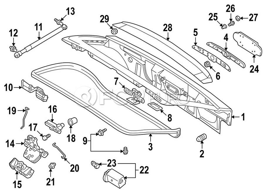 BMW Lock Trunk Lid - Genuine BMW 51248197493 | FCP Euro