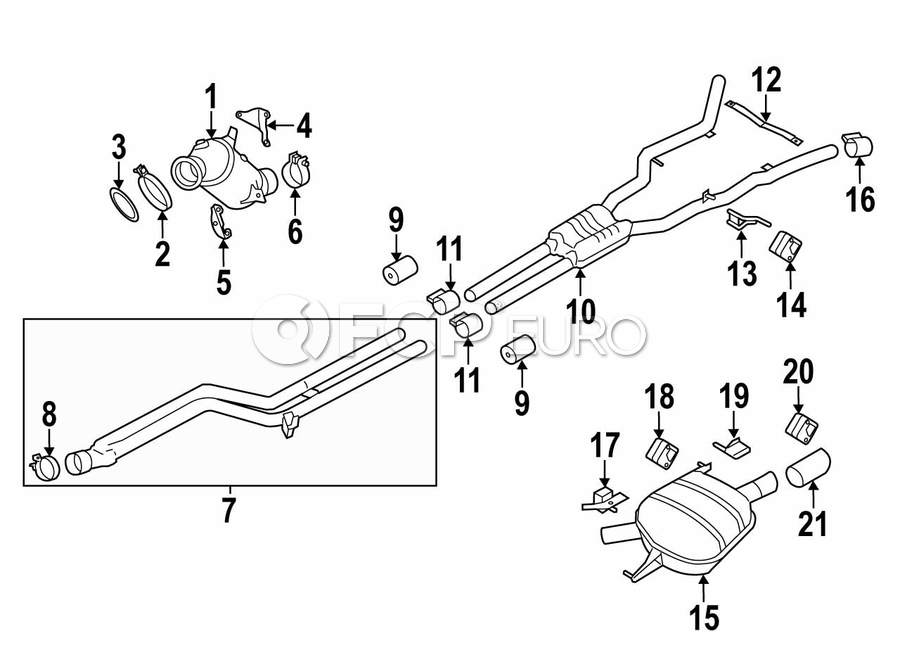 BMW Exhaust Muffler - Genuine BMW 18308619161 | FCP Euro