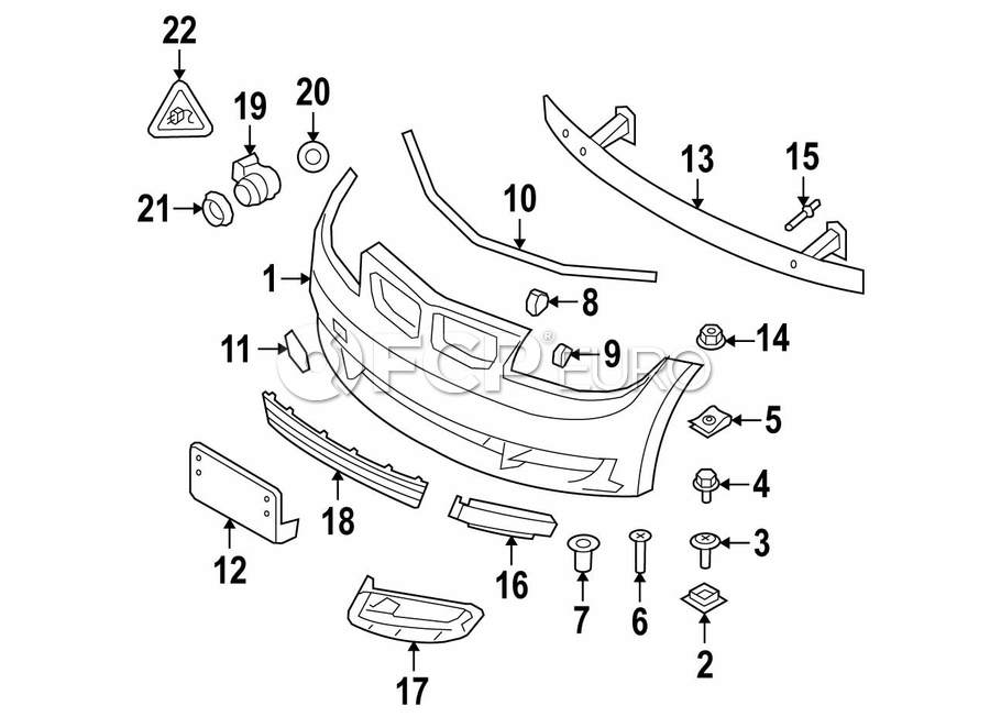 BMW Left Fog Lamp Cover - Genuine BMW 51117166607 | FCP Euro