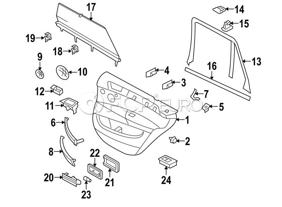 BMW Roller Sun Blind Right - Genuine BMW 51427137212 | FCP Euro