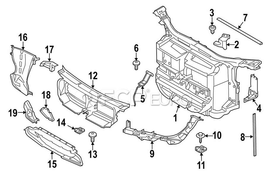BMW Bracket Air Duct Right (MPaket) - Genuine BMW 51748052618 | FCP Euro