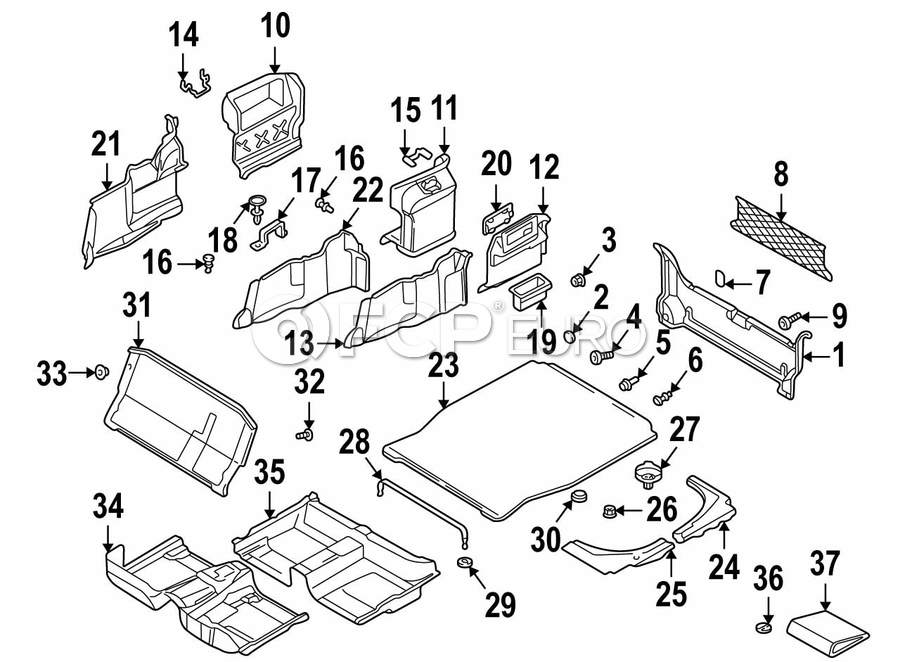 BMW Trunk Tray - Genuine BMW 51478165628 | FCP Euro