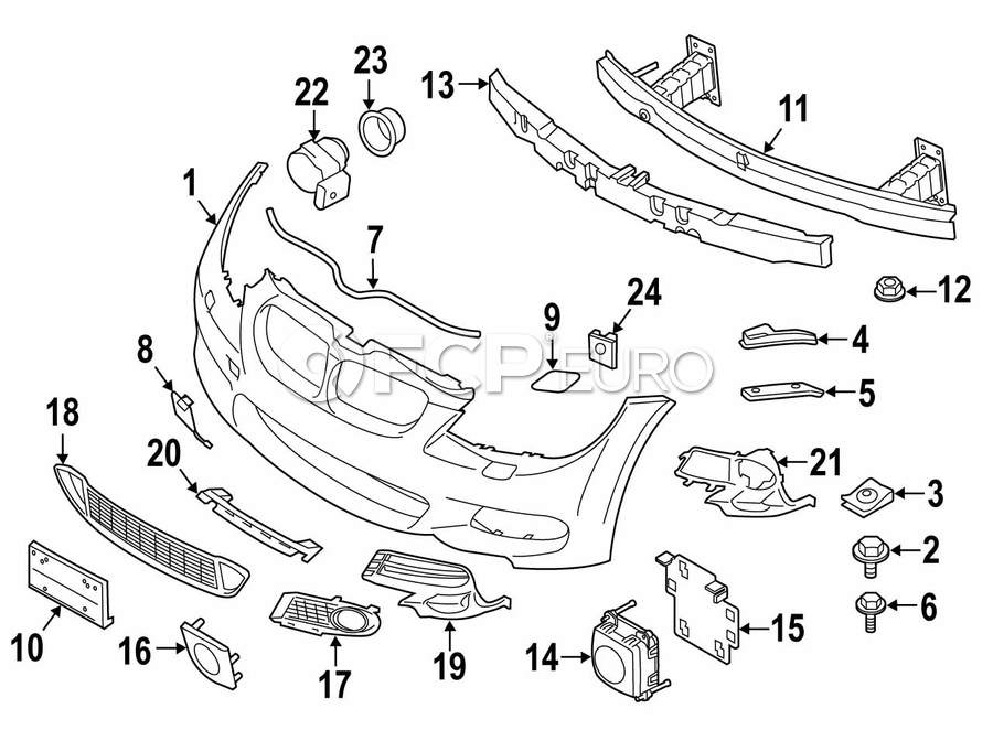 BMW Fog Light Bracket - Genuine BMW 51118035891 | FCP Euro