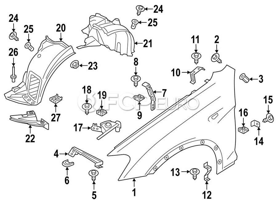 BMW Pressure Lip Seal Front Right - Genuine BMW 51627354678 | FCP Euro