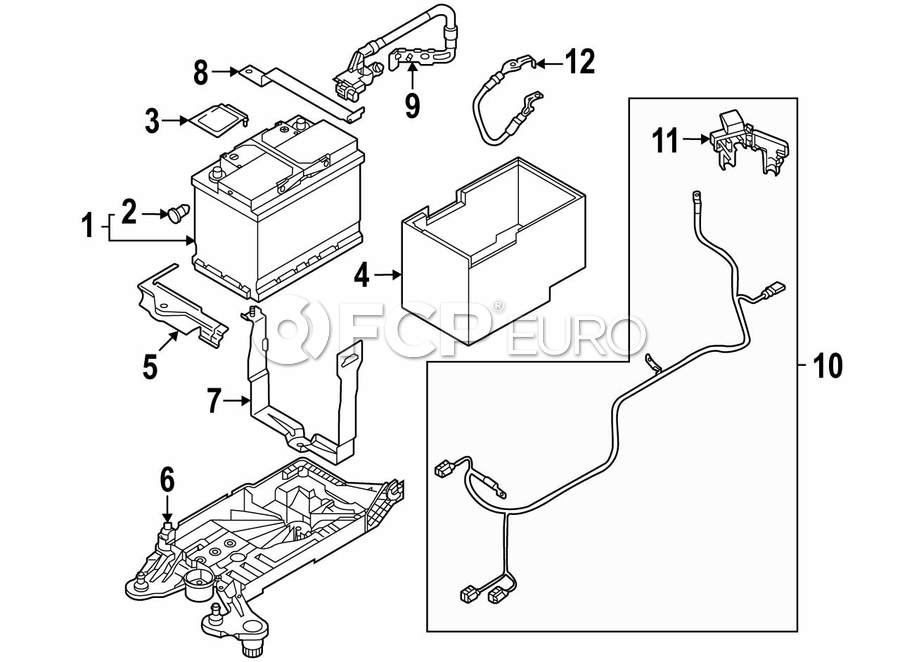 Audi VW Battery Tray - Genuine VW Audi 5WA915331 | FCP Euro