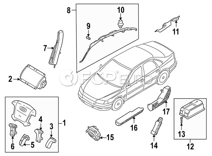 Volvo Air Bag Module - Genuine Volvo 9208895 | FCP Euro