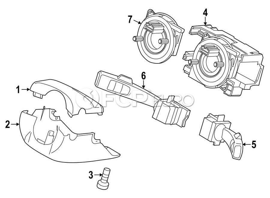 Volvo Windshield Wiper Switch (S80) - Genuine Volvo 31275358 | FCP Euro