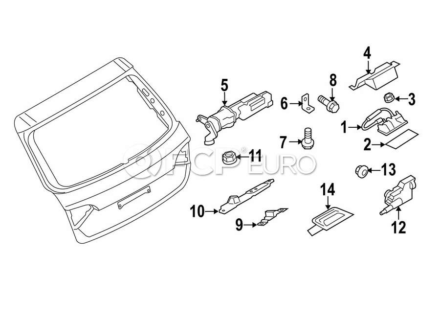Audi Tailgate Pull Down Motor - Genuine Audi 8R0827852B | FCP Euro