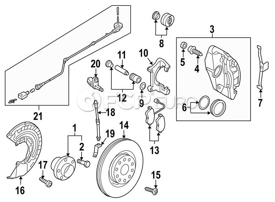 VW Anti Rattle Spring - Genuine VW 1K0615269B | FCP Euro
