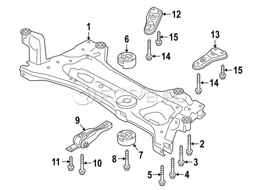 VW Dogbone Mount - Genuine VW 3QD199855 | FCP Euro
