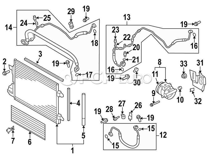 VW A/C Condenser - Genuine VW 5N0820411E | FCP Euro