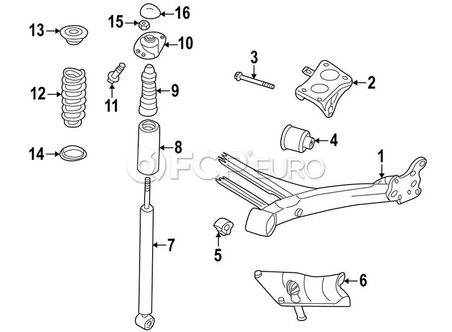 Audi VW Axle Beam Bracket - Genuine VW Audi 1J0501546C | FCP Euro