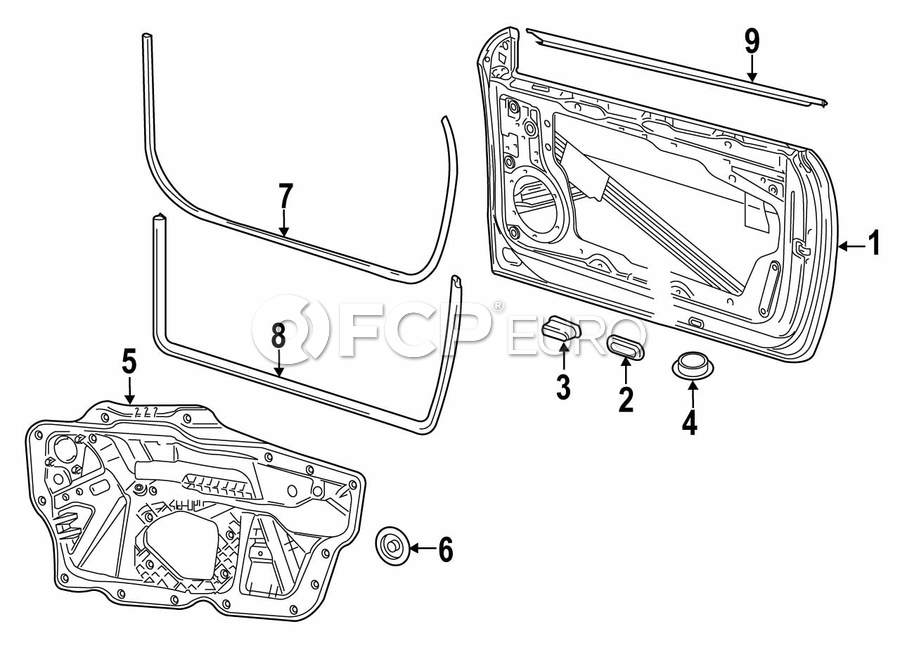 VW Door Shell Grommet - Genuine VW 1Q0837707 | FCP Euro