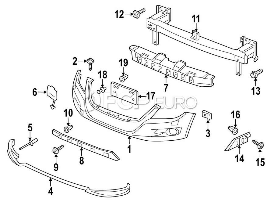 VW Valance Panel - Genuine VW 5N0807532BAV3 | FCP Euro