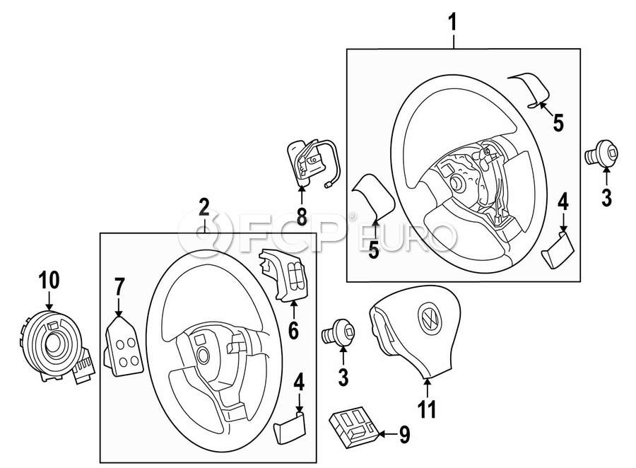 VW Steering Column Control Module - Genuine VW 1K0959542B | FCP Euro