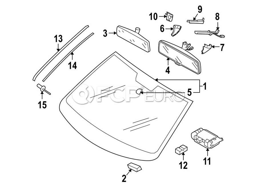 VW Windshield Molding Clip - Genuine VW 5N0854542A | FCP Euro