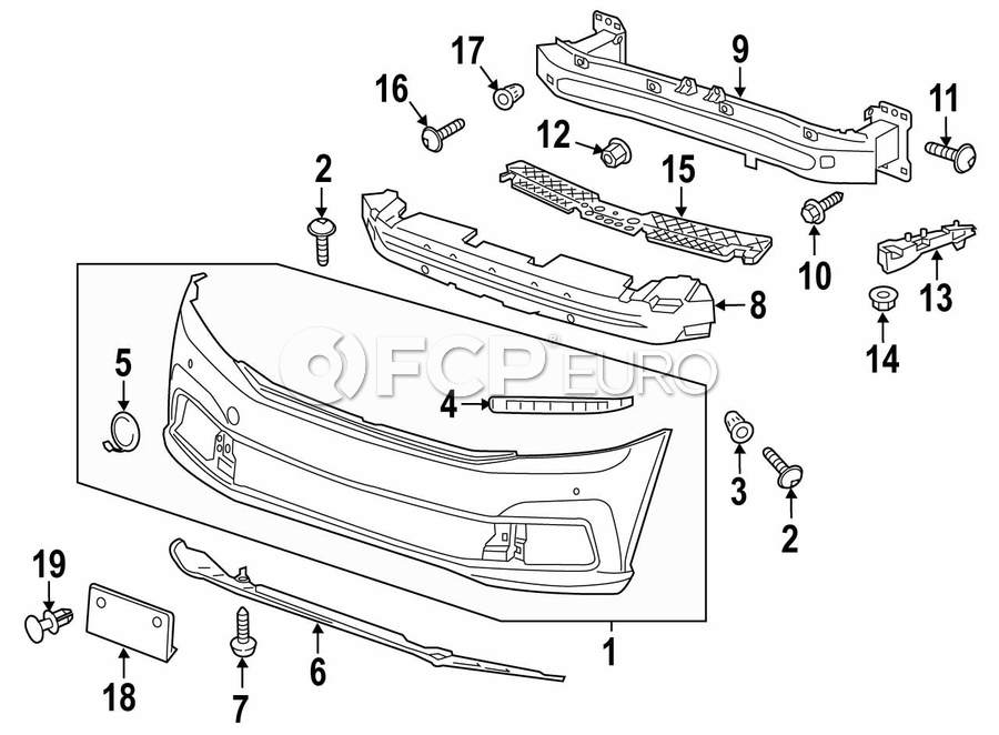 VW Bumper Guide - Genuine VW 561805706C | FCP Euro