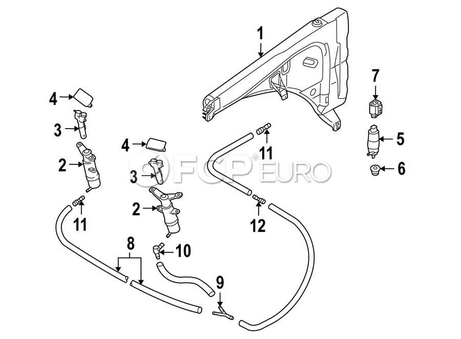 VW Headlight Washer Nozzle - Genuine VW 7L6955104 | FCP Euro