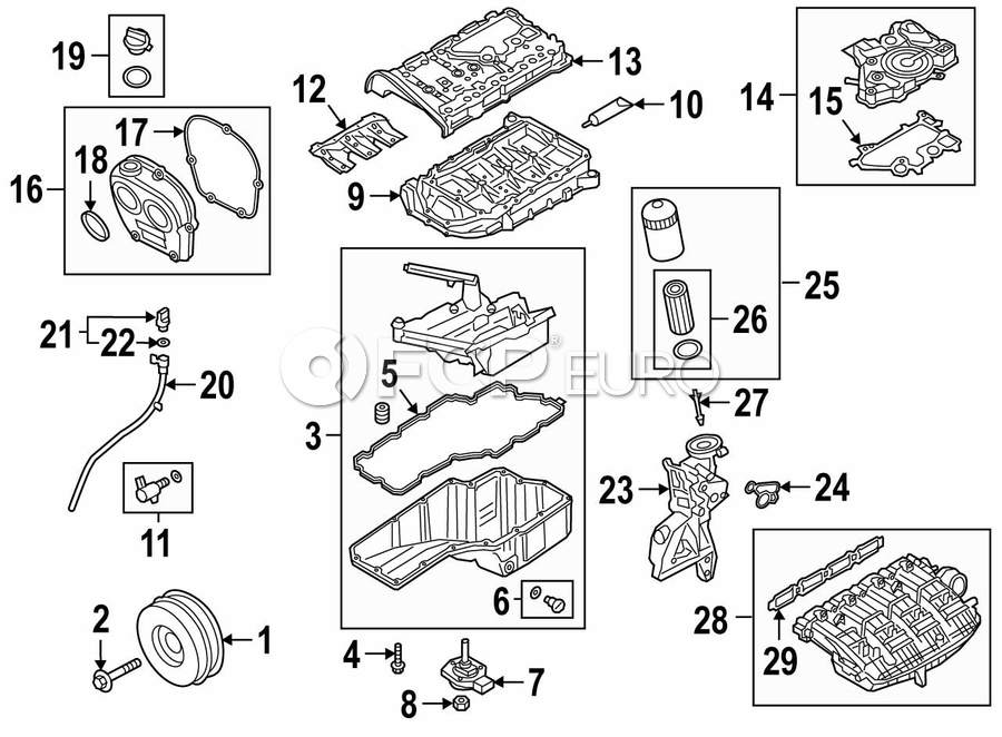 Audi VW Engine Oil Pan Bolt - Genuine VW Audi N10839701 | FCP Euro