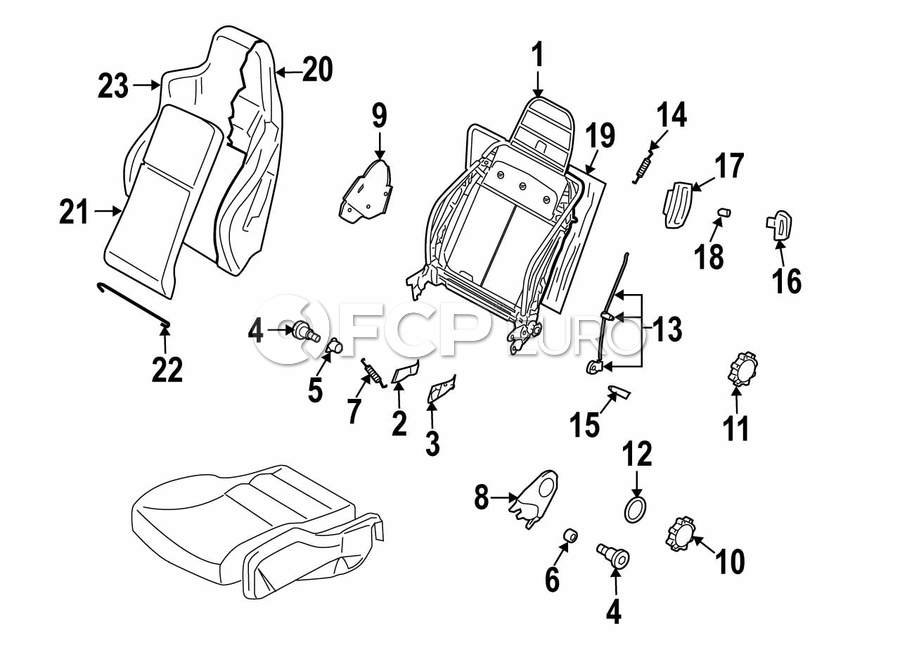 Audi VW Seat Back Frame Bolt - Genuine VW Audi N90699002 | FCP Euro