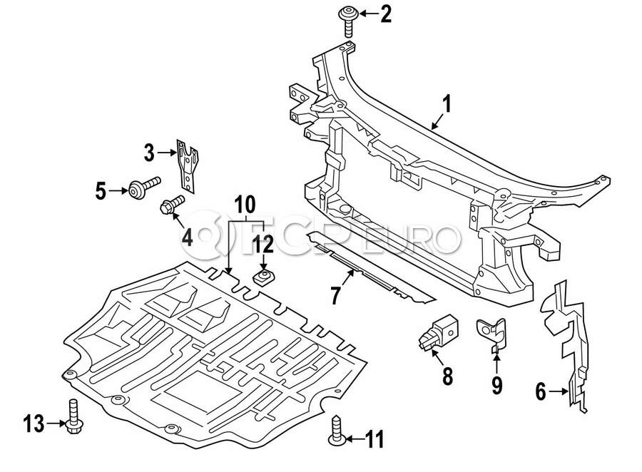 VW Radiator Support Baffle - Genuine VW 3C8121283C | FCP Euro