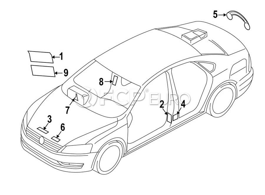 VW A/C System Information Label - Genuine VW 561010710Q | FCP Euro