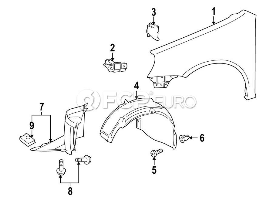 VW Fender Liner Extension - Genuine VW 1K0805911G | FCP Euro