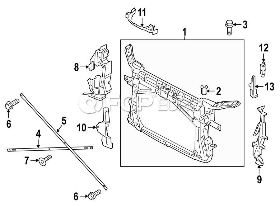 Audi VW Radiator Support Panel Rivet - Genuine VW Audi N91040102 | FCP Euro