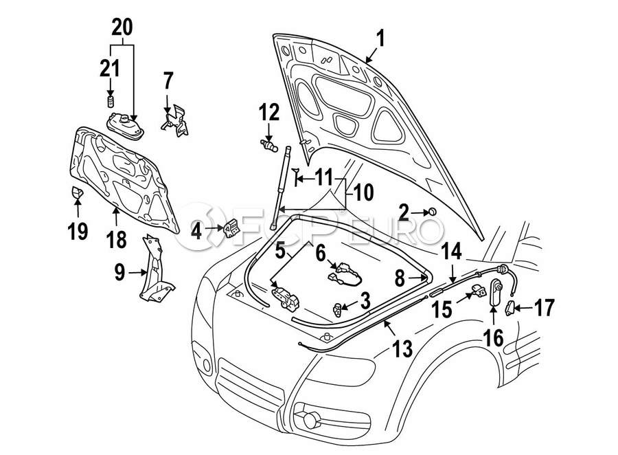 VW Hood Hinge - Genuine VW 7L6823302B | FCP Euro