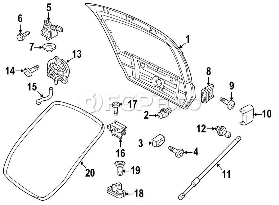 VW Liftgate Lift Support - Genuine VW 5C5827550L | FCP Euro