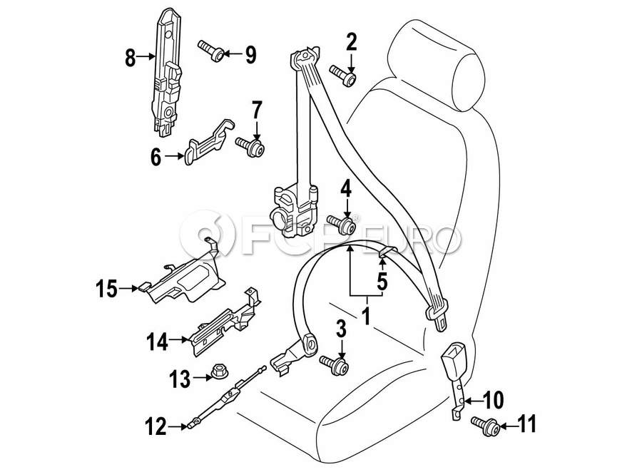 Audi VW Seat Belt Receptacle Bolt - Genuine VW Audi N98923702 | FCP Euro