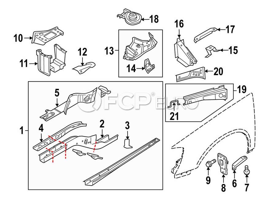 Audi VW Fender Closing Plate - Genuine VW Audi 5N0804140 | FCP Euro