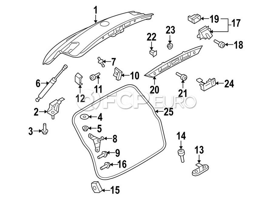 VW Hatch Seal - Genuine VW 5N0827705A | FCP Euro