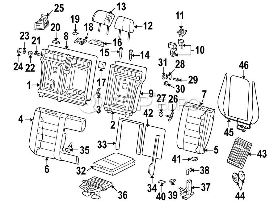 VW Seat Armrest Bracket - Genuine VW 7L0886185F | FCP Euro