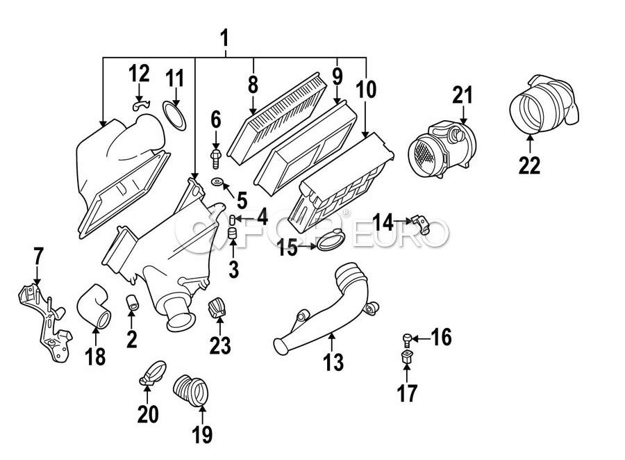 BMW Intake Silencer - Genuine BMW 13711440058 | FCP Euro