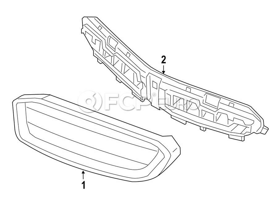 BMW Ornamental Grille Painted Left (Grey) - Genuine BMW 51137370635 ...